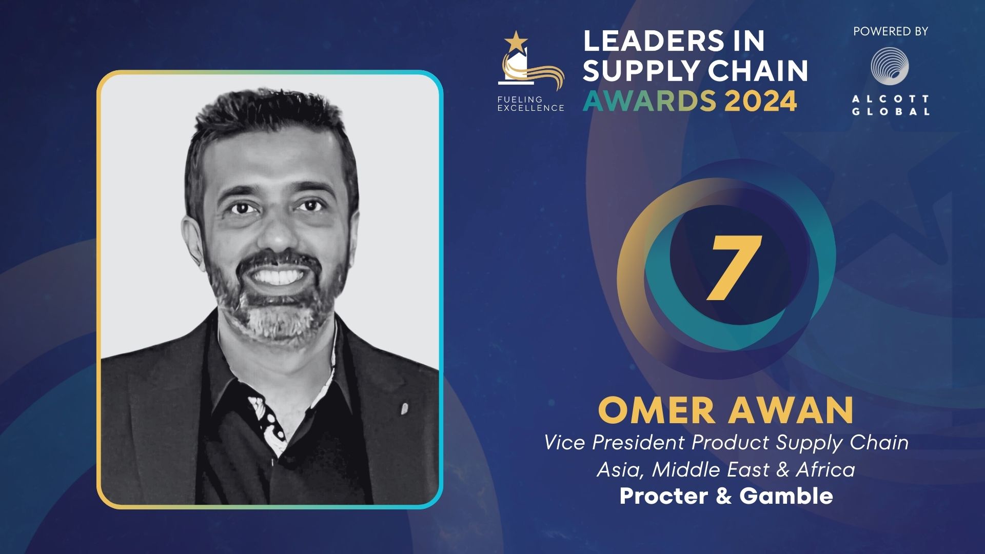 TOP 7 - Omer Awan - Awards Winner 2024 - Leaders in Supply Chain Awards